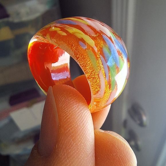 Vintage | Jewelry | Vintage Colorful Lucite Ring | Poshmark